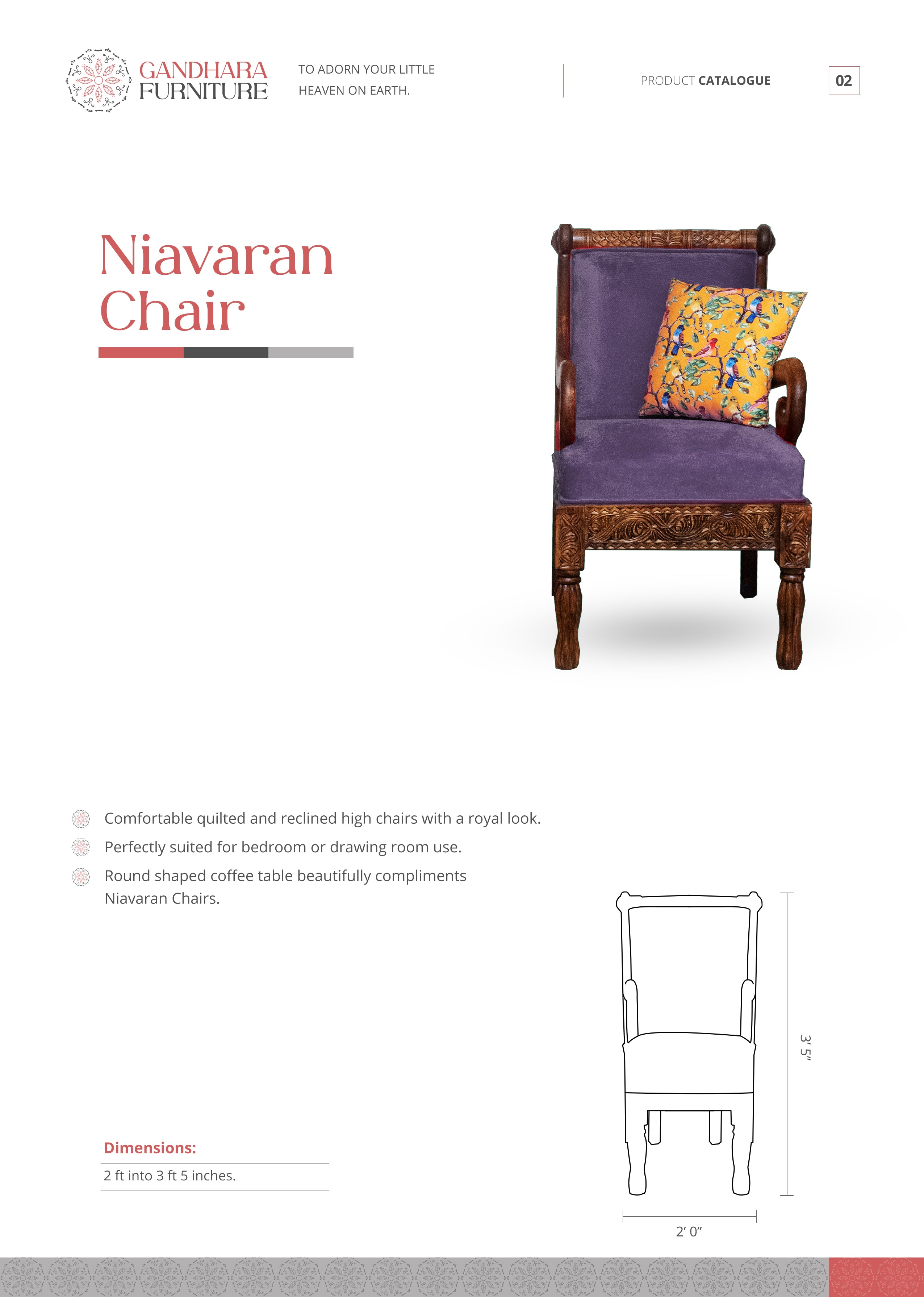 Niavaran Set of 2 Chairs – Gandhara Furniture